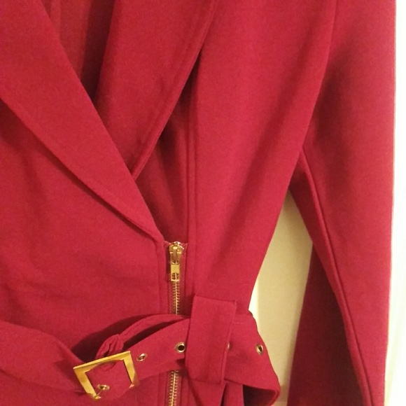 Jackets & Coats | Nwt Red Wine Blazer With Gold Accents | Poshmark